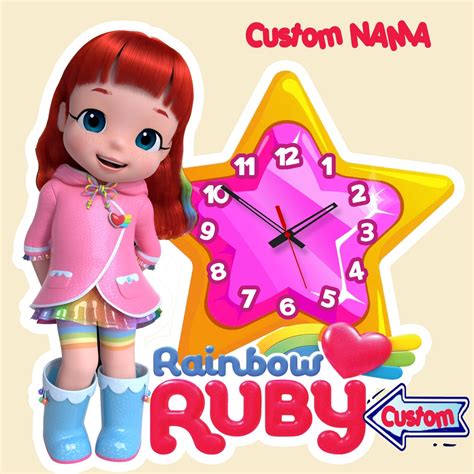 Jual Jam Dinding Rainbow Ruby Zona Ceria Rtv Shopee Indonesia