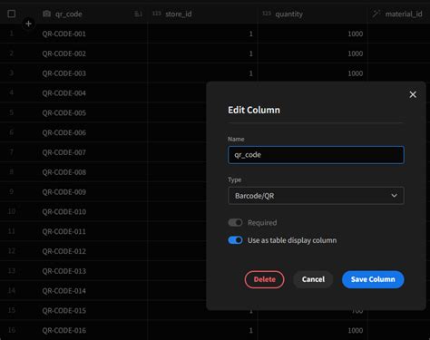 No Qrbarcode Scanner For Relationship Field With Qrbarcode Display Column · Issue 11426