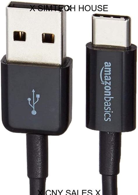 CNY Amazon Basics USB Type C To USB A 2 0 Male Charger Cable 6 Feet 1 8 Meters Black