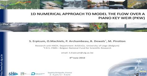 pdf 1d numerical approach to model the flow over a piano key