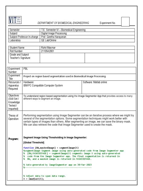 Dip Mini Project Pdf Image Segmentation Computing