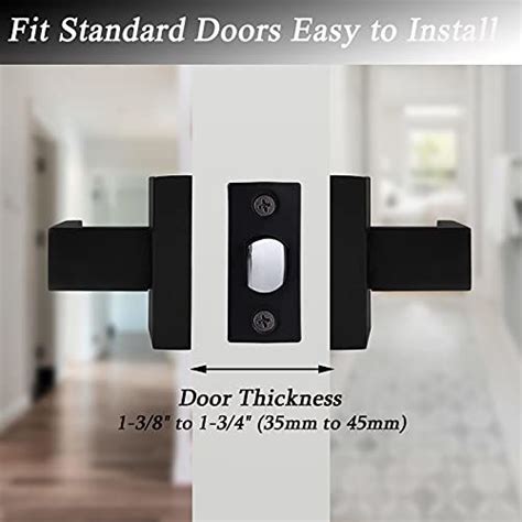 Getuscart 2 Pack Probrico Square Door Lever Door Lock Handle Lockset