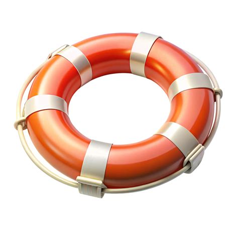 Modern Life Saving Flotation Device Featuring A Sleek Red And White Design For Maritime Safety
