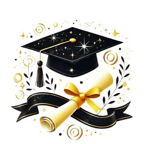 졸업 모자 졸업장 스크롤 황금 리본 졸업 모자 졸업장 스크롤 황금 리본 Png 일러스트 및 이미지 에 대한 무료 다운로드 Pngtree