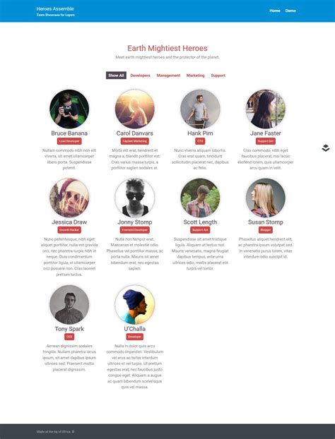 Heroes Assemble Team Showcase Wordpress Plugin By Nathanonn Codecanyon