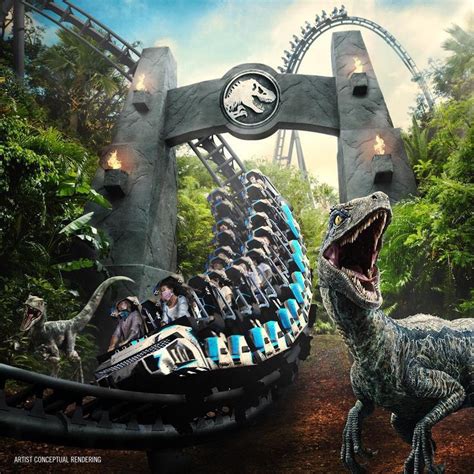 Jurassic World Velocicoaster Jurassic World Ride Velociraptor Roller Coaster Jurassic World Park
