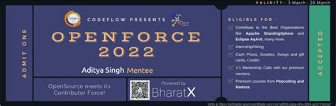 Aditya Singh On Linkedin Codeflow Bharatx Openforce2022 Opensource