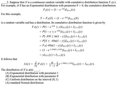 Solved 2 Suppose That A Is A Continuous Random Variable With