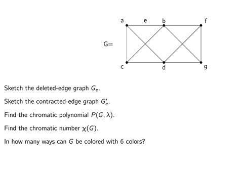 Solved Sketch The Deleted Edge Graph Gesketch The