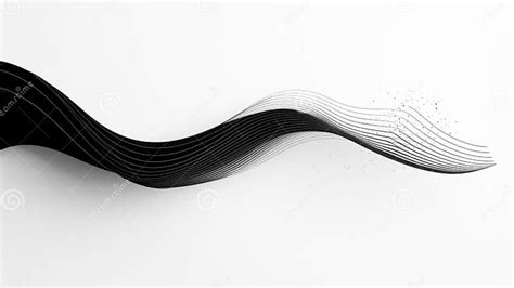 A Black And White Abstract Wave On A White Background Stock Illustration Illustration Of