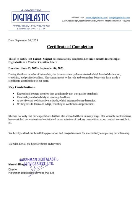 Tarushi Singhal On Linkedin Contentcreator Internshipcompletion Digitalmarketing