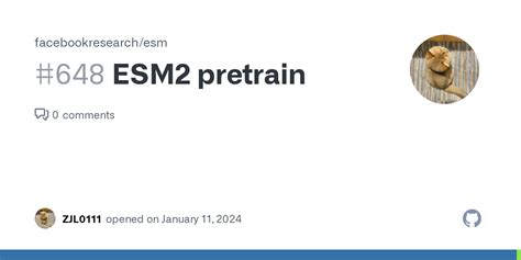 Esm2 Pretrain · Issue 648 · Facebookresearchesm · Github