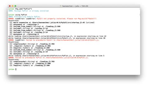 Cannot Use Pyplot General Usage Julia Programming Language