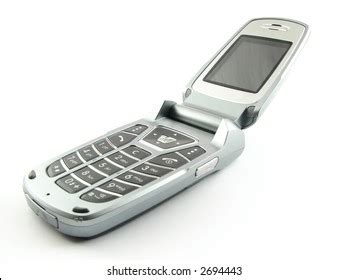 Modern Clamshell Phone Isolated On White Stock Photo Shutterstock