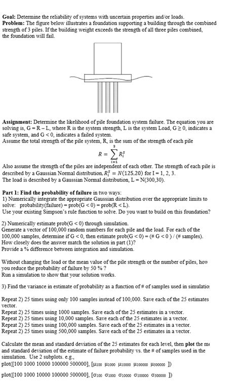 Goal Determine The Reliability Of Systems With Chegg