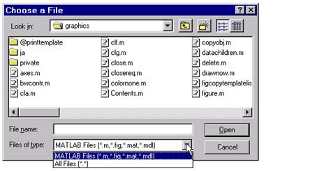 Uigetfile Matlab Functions