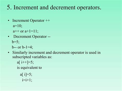 Operators And Expressions Ppt