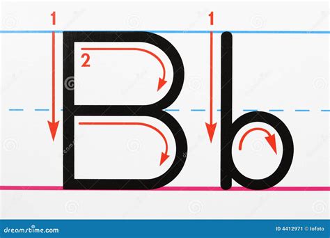 Escrita Da Letra B Imagem De Stock Imagem 4412971