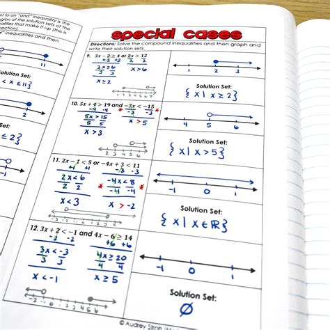 Solving Compound Inequalities Chilimath Worksheets Library