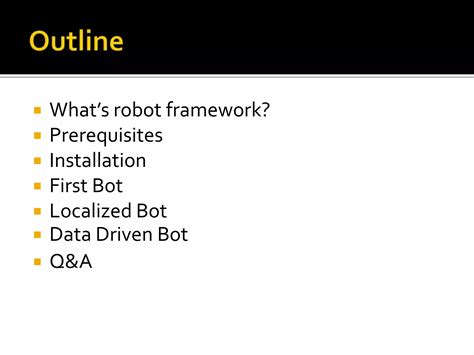 Introduction To Robot Framework Pptx