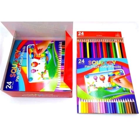 Jual Pensil Warna Squezzy 24 Colour Color Pencil Squezzy 1 Set