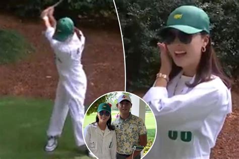 Si Woo Kims Wife Shows Him Up With Great Shot At Masters Par 3 Contest