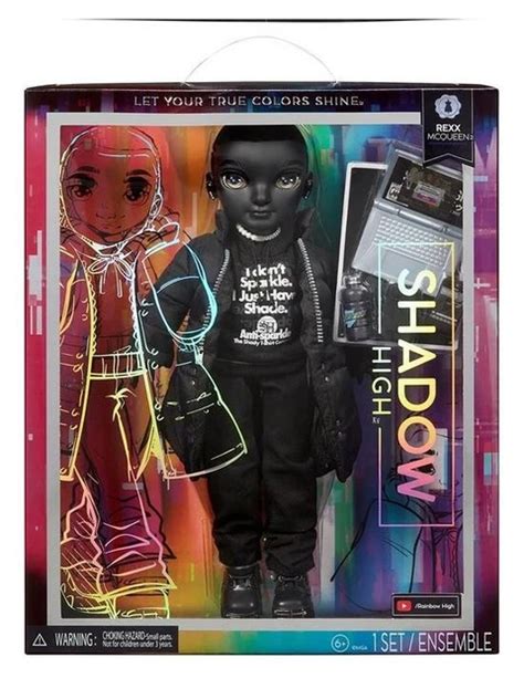 Rainbow High Shadow High Rexx Mcqueen Black Colour Fashion Doll Accessories £2499 Picclick Uk