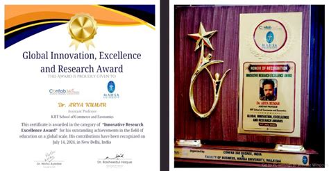 Dr Arya Kumar On Linkedin Innovativeresearch Excellenceaward