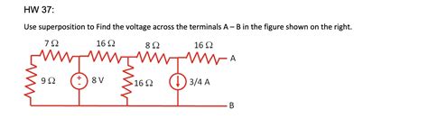 Solved Use Superposition To Find The Voltage Across The