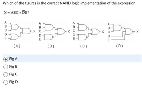 Solved Which Of The Figures Is The Correct Nand Logic