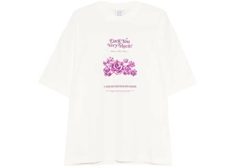 Vetements Fuck You Very Much T Shirt Vanilla Mens Ss26 Us
