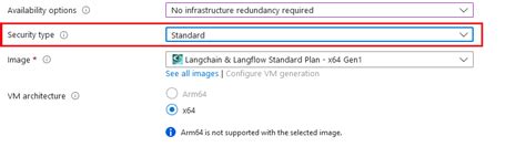 setup and installation of langflow and langchain on azure