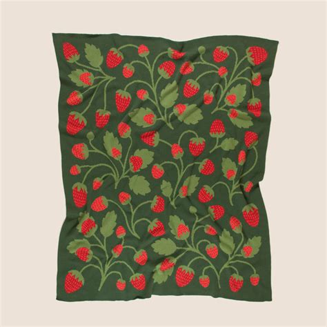 Strawberry Throw Blanket Blankets And Throws By Superstitchous Minted