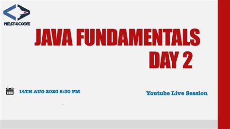 Java Fundamentals Day 2 Youtube