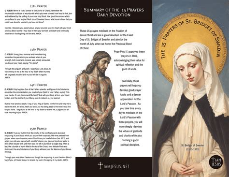 15 Prayers Of St Bridget Of Sweden With Pdf Download I Am Jesus