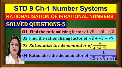 Find Rationalizing Factor And Rationalize The Denominator Rationalization