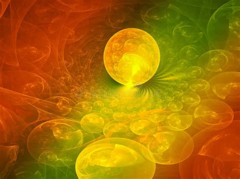 Abstract Fractal Digital Effect Swirl Surface Circle Composition Modern