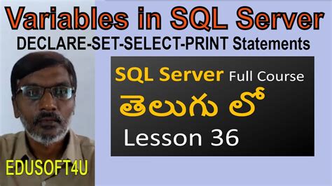 Declaring and assigning Variables in SQL Server-MS SQL Server full ...
