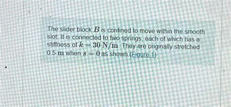 The Slider Block B Is Confined To Move Within The