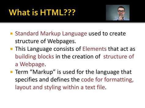 presentation on introduction to html html attributes and elements