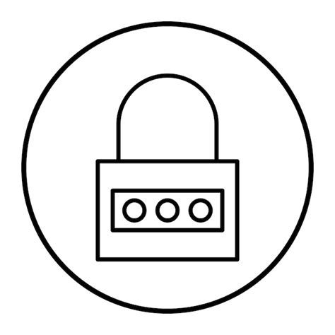 Premium Vector Number Padlock Vector Illustration