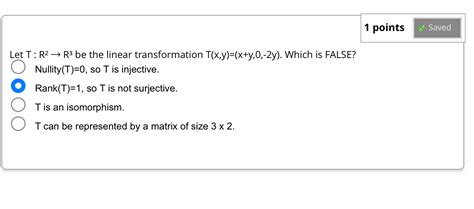 solved let t r2→r3 ﻿be the linear transformation
