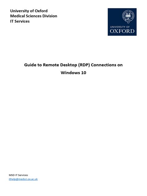 remote desktop for windows 10 guide pdf personal computers windows 10