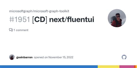 Cd Nextfluentui · Issue 1951 · Microsoftgraphmicrosoft Graph Toolkit · Github