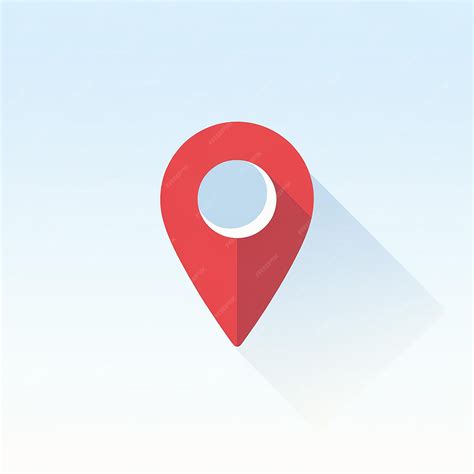 지도 및 내비게이션 앱에서 일반적으로 사용되는 빨간색 위치 핀 프리미엄 Ai 생성 벡터