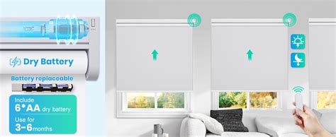 Allesin Motorized Roller Blinds With Remote Control For