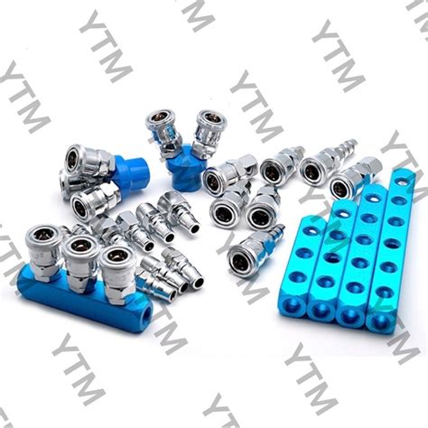 SUNMAX Self Locking Air Hose Quick Connect Coupler Fitting 3 Way 5 Way 1 4 Female Air