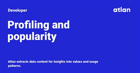 Profiling And Popularity Developer