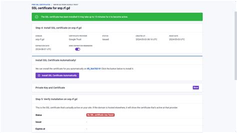 Ssl Certificate Hosting Support Infinityfree Forum