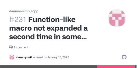 Function Like Macro Not Expanded A Second Time In Some Cases Issue Danmar Simplecpp